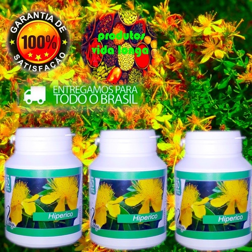 Hipérico 60 Capsulas Kit Com 03 Potes 100% Natural | Shopee Brasil