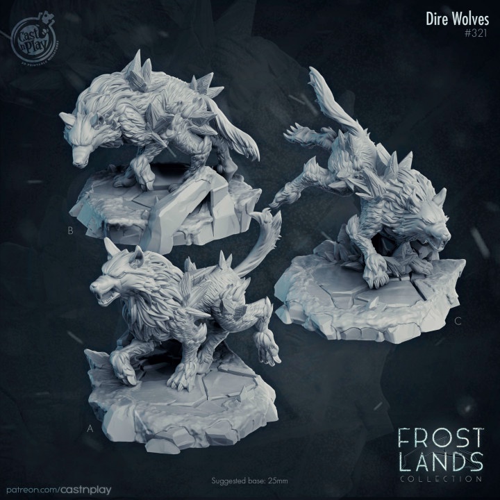 Lobo Atroz, Gelo, Neve, Matilha | Miniatura de RPG | Shopee Brasil