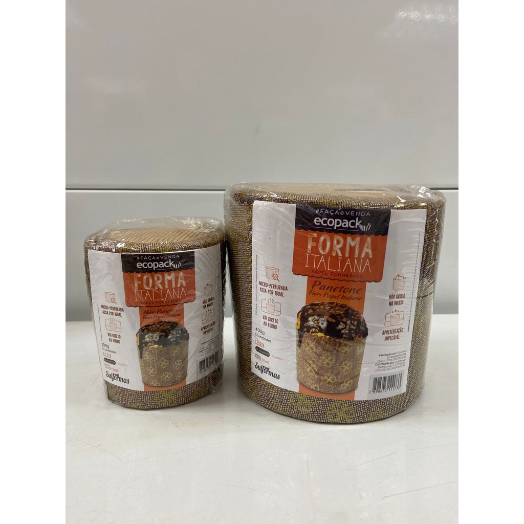 Sulformas Forma Panetone 100g e 400g - C/12 - Fiori | Shopee Brasil