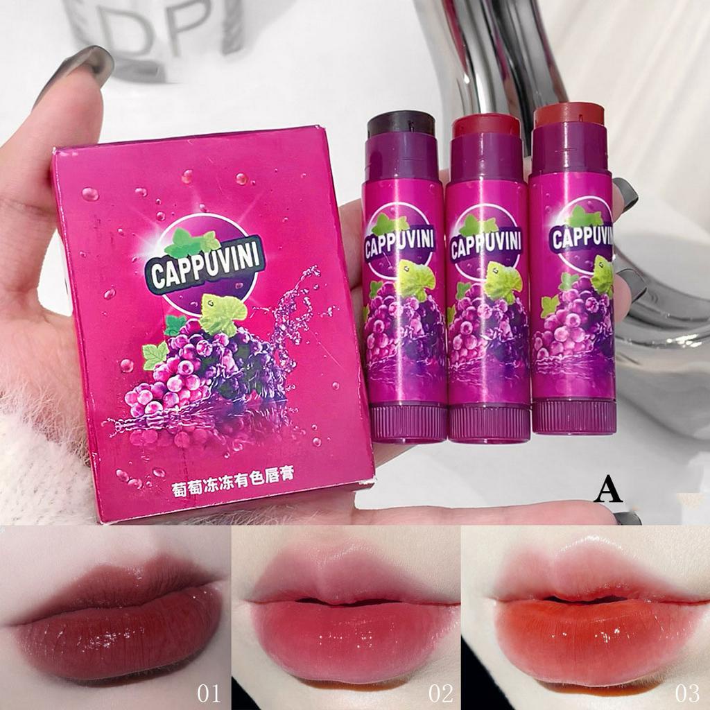 Cappuvini 3 Color Lip Balms Set Hidratante Baton Bálsamo Labial Previne ...