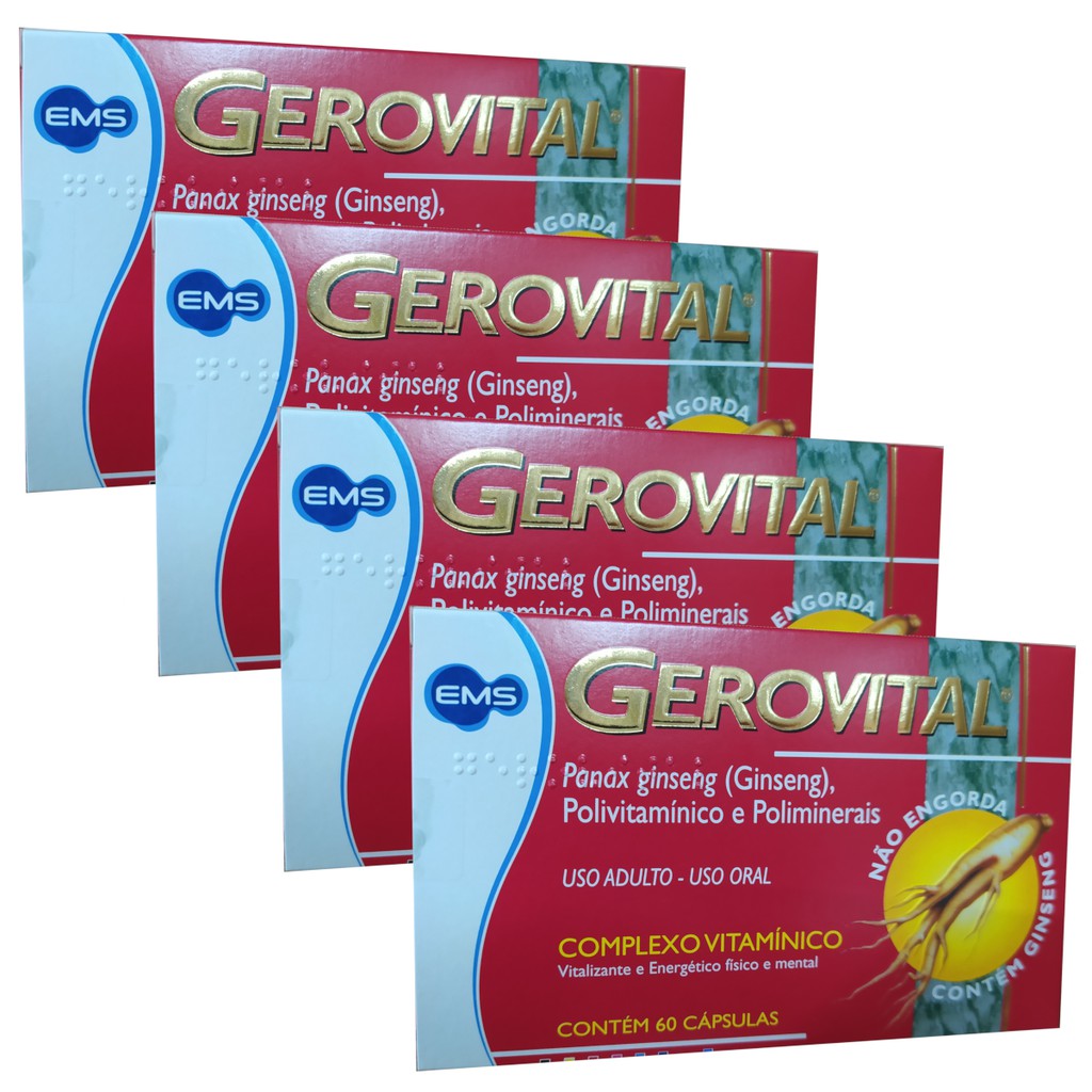 Kit 4x Gerovital Complexo Vitamínico Com 240 Cápsulas Total | Shopee Brasil