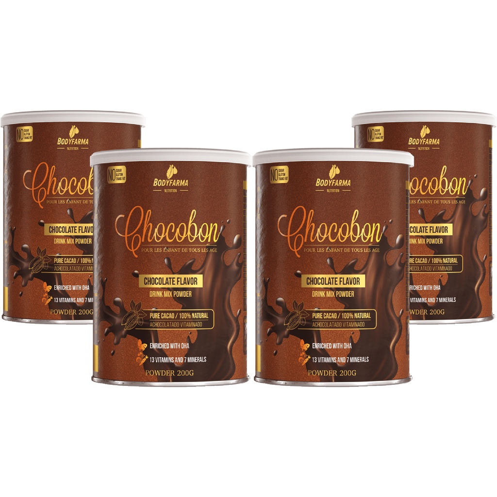 Kit Chocobon achocolatado vitaminado com DHA sem açúcar 4un. | Shopee ...