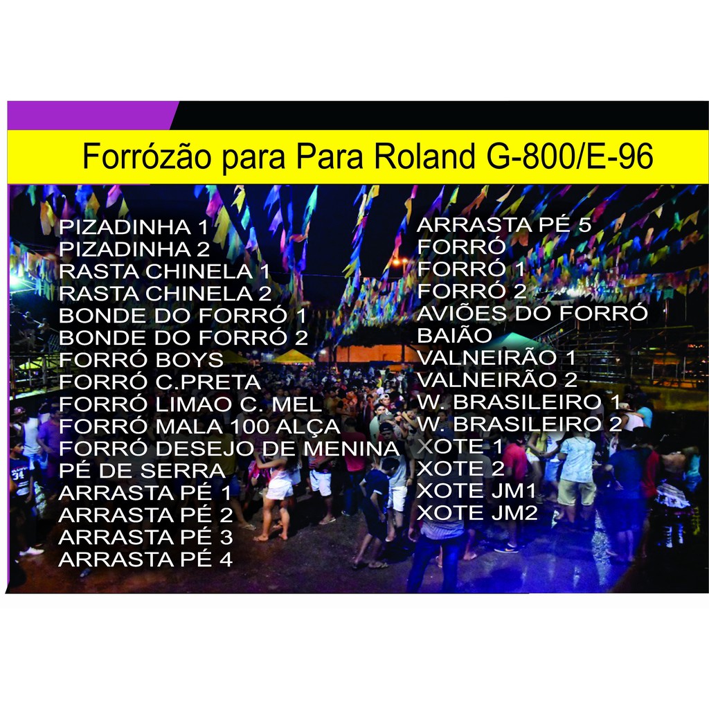 Pen Drive com 35 Ritmos de forró para teclado Roland G-800 | Shopee Brasil