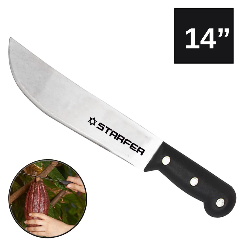 Facão para Cortar Mato Camping Aço Cabo de Plástico 14 Polegadas ...