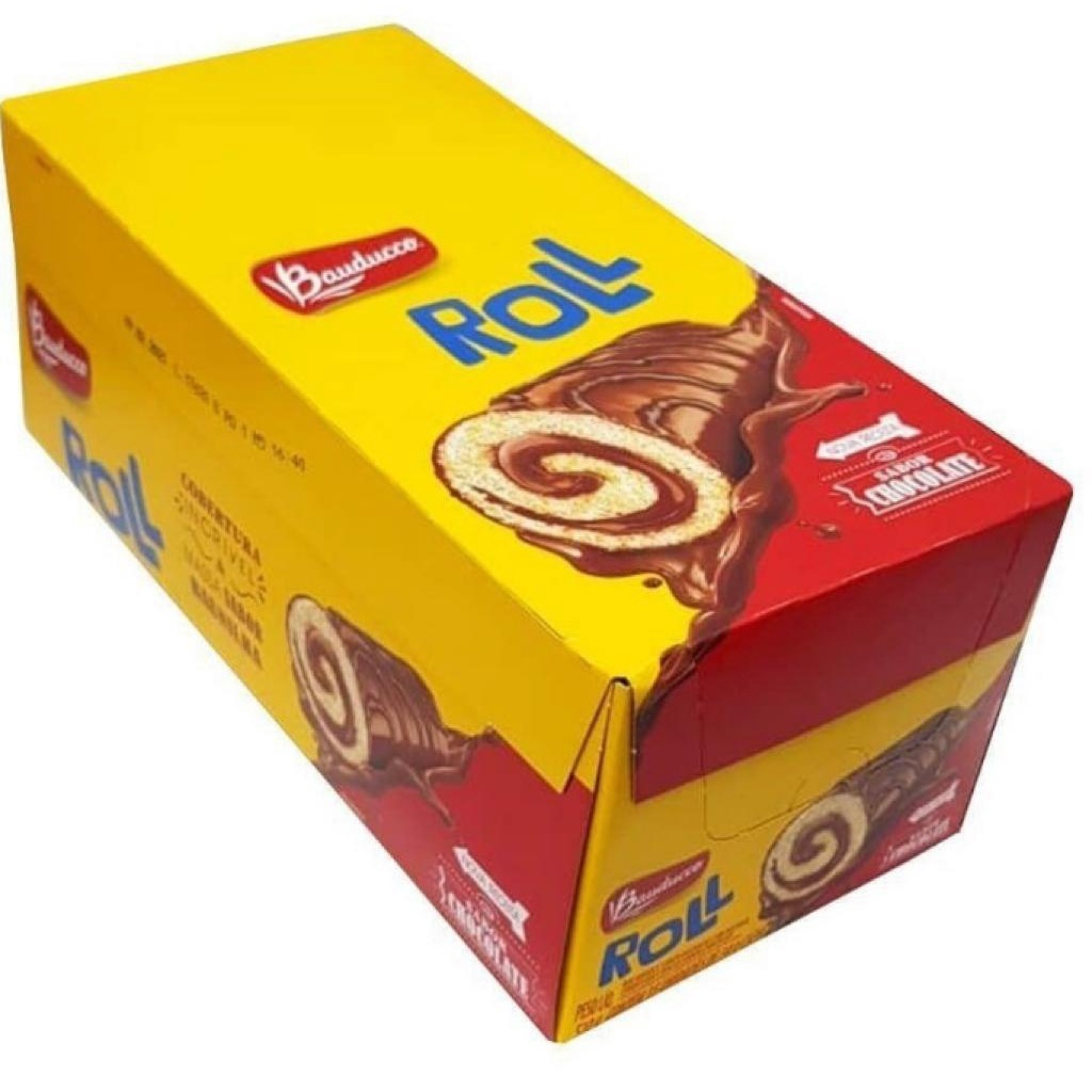 Bolinho Roll Bauducco Chocolate 510 Gr Caixa com 15 unidades de 34 Gr ...