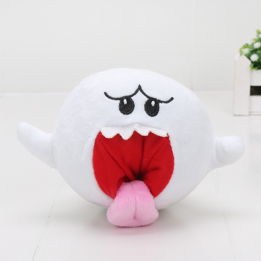 Super Mario Boo White Fantasma Recheado De Pelúcia 15cm | Shopee Brasil