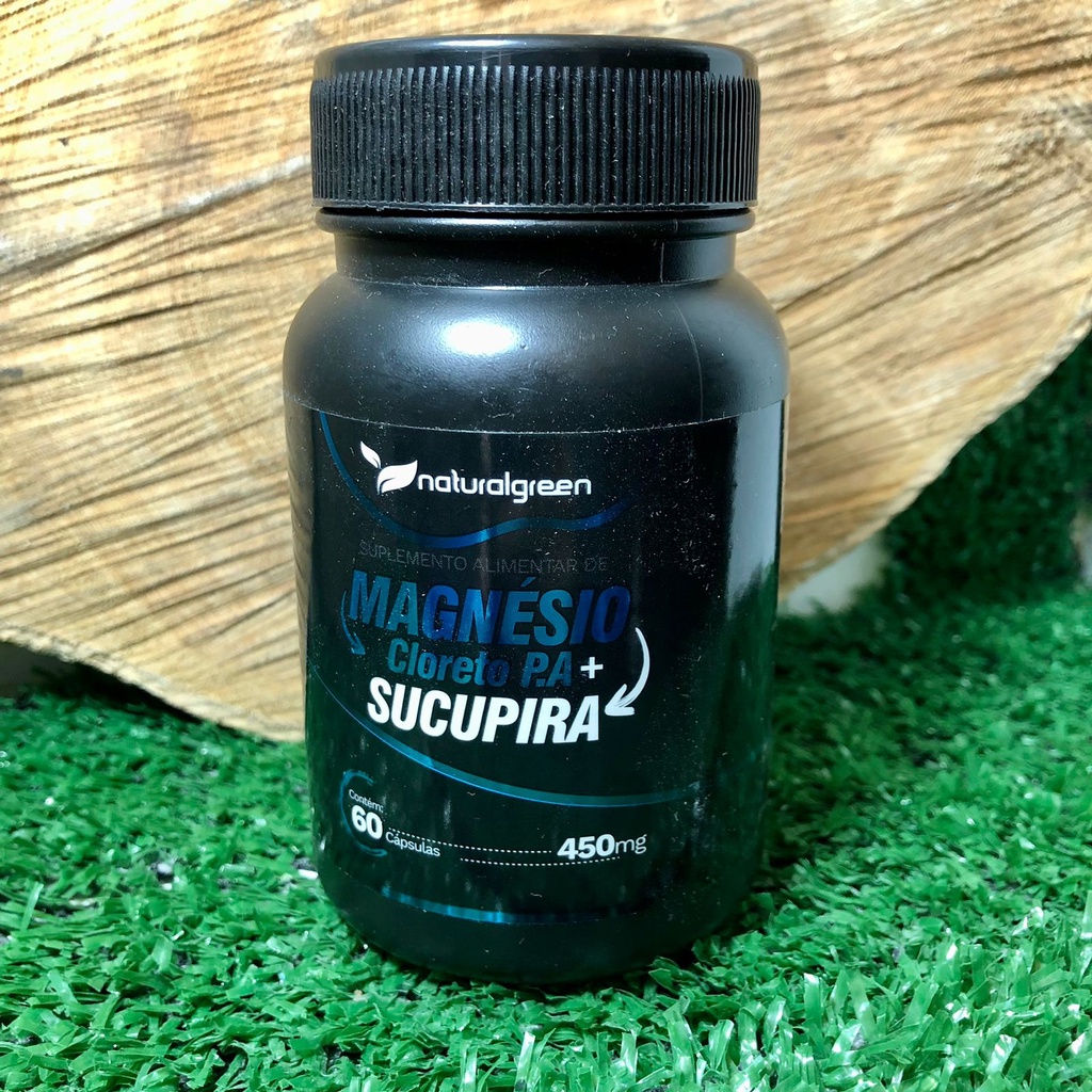 Magnésio Cloreto de P.A + Sucupira - 60 cápsulas - 450mg | Shopee Brasil