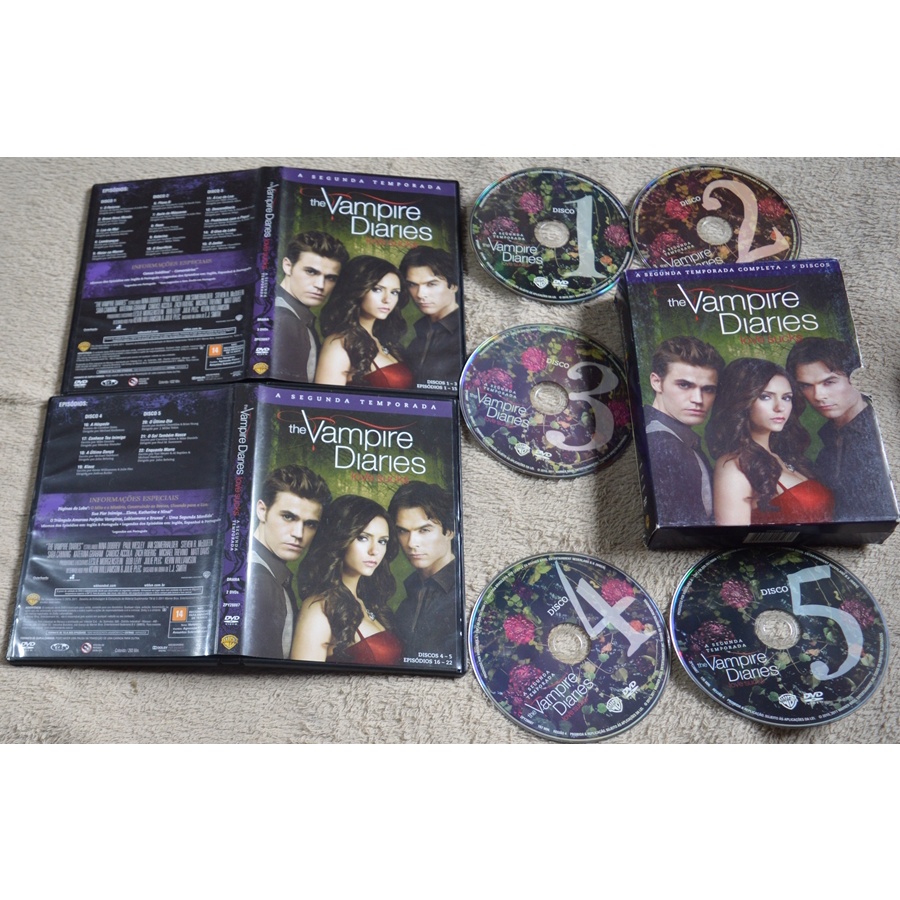 Box Dvd The Vampire Diaries – 2º Temporada Completa (5 Discos Originais) | Shopee Brasil