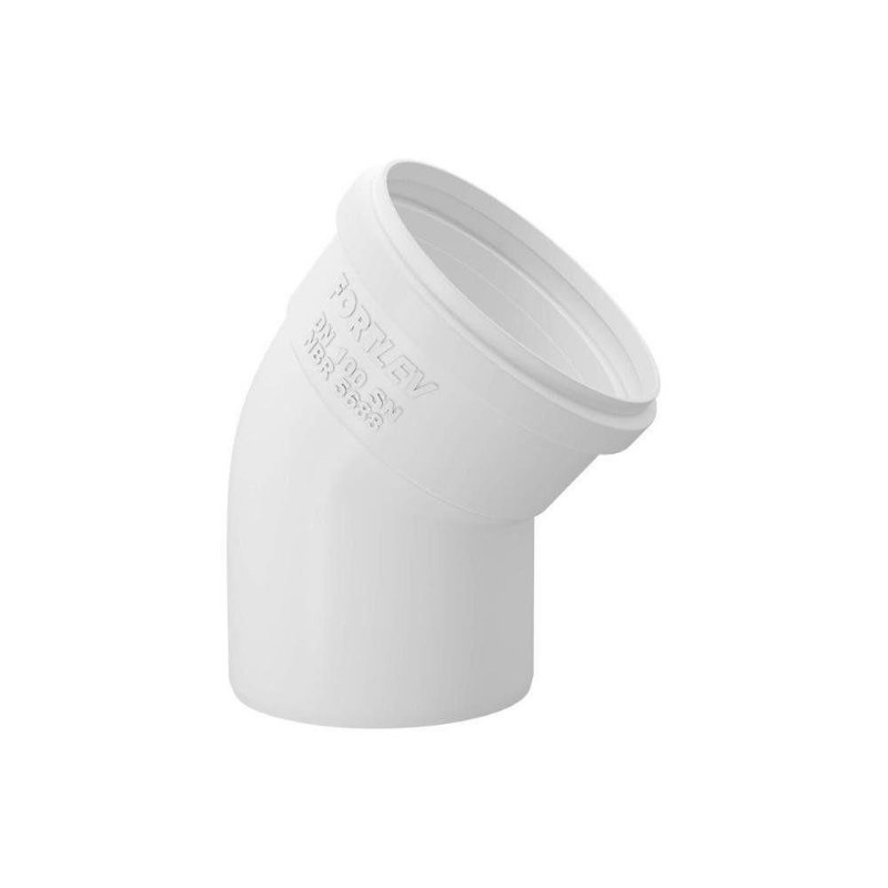 Kit 2 Cotovelos/Joelho PVC Branco Esgoto 100 X 45° | Shopee Brasil