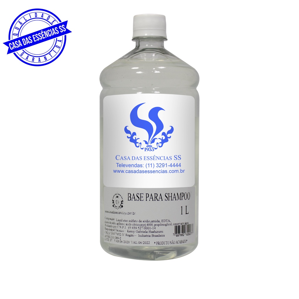 Base Shampoo Transparente 1 Litro | Shopee Brasil
