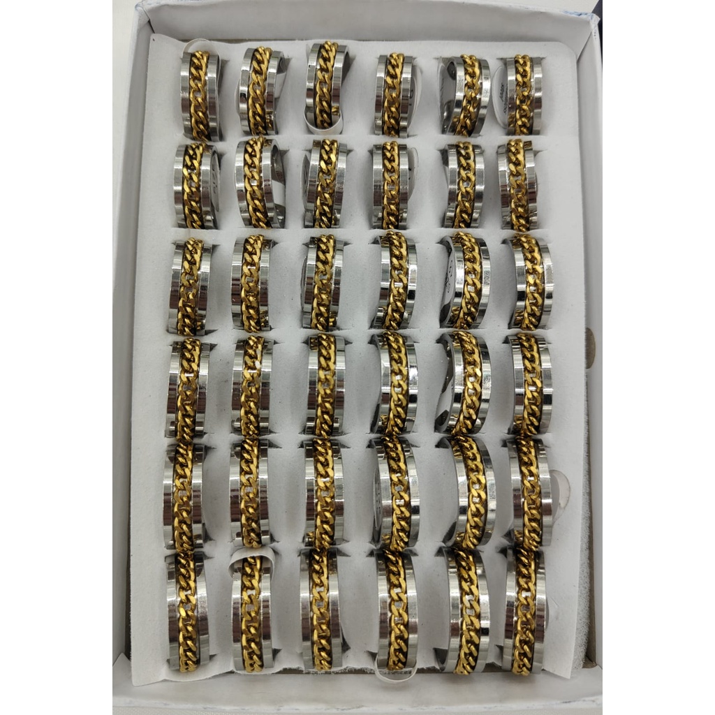 Caixa De Anel Anti Stress Giratório Aliança AÇO INOX - 8MM | Shopee Brasil