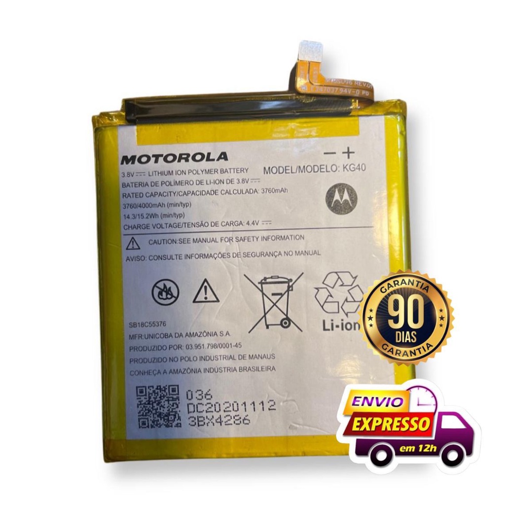 Bateria Motorola Kg40 Original Moto One Macro Xt2016 | Shopee Brasil