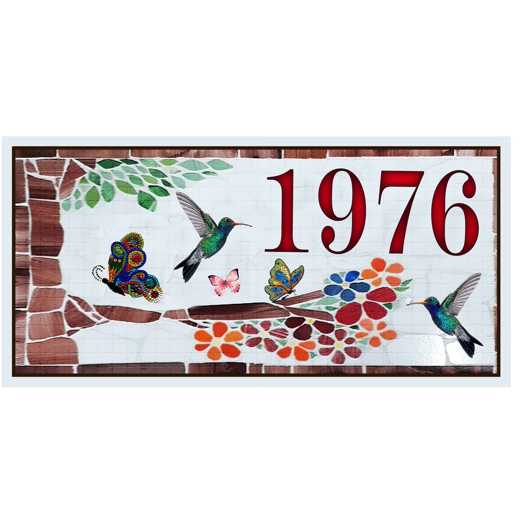 Numero azulejos borboletas e beija Flor | Shopee Brasil