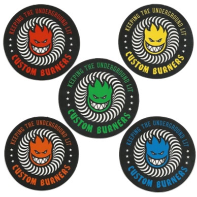 Adesivo Spitfire Custom Burners Redondo 7,5cm Skate Skateboard Spit ...
