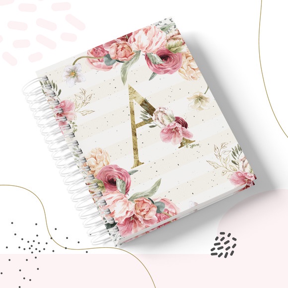 CADERNO FLORAL COM CAPA PERSONALIZADA | Shopee Brasil