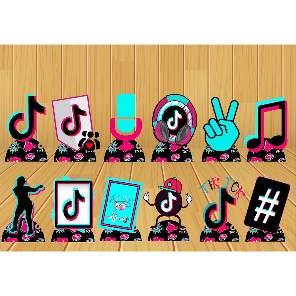 Festa Tik Tok Kit Com 12 Display De 10 A 12 Cm | Shopee Brasil