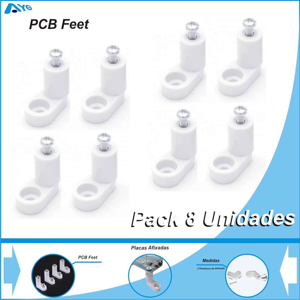 Pcb Feet P/ Raspberry Pi e Placas em Geral (8 Unidades) | Shopee Brasil