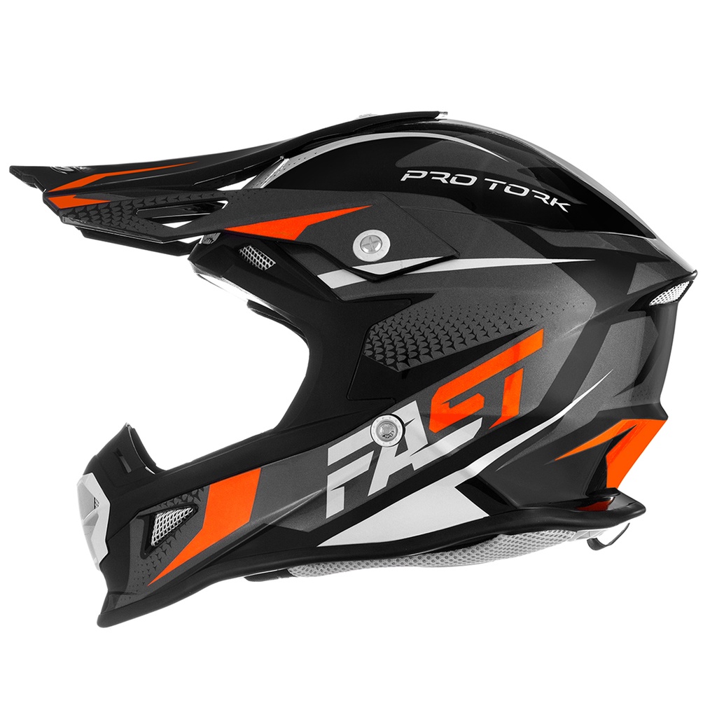 Capacete Profissional Esportivo Fast Tech Modelo Competição Motocross ...
