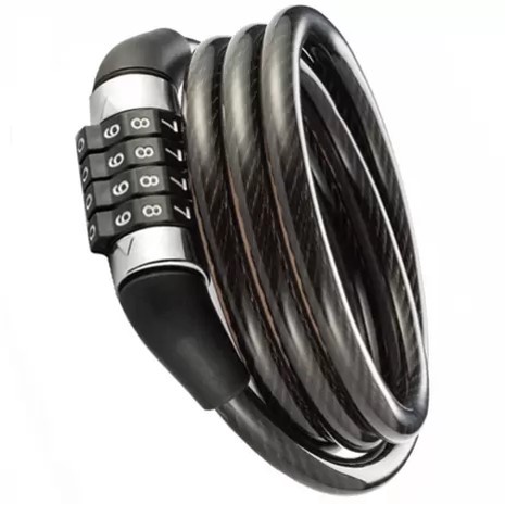 Cadeado Atrio com Senha para Bike 8mm-100cm Preto Bi012 | Shopee Brasil