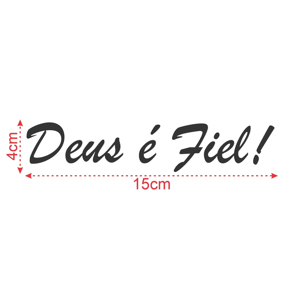 Adesivo Pequeno (4X15cm) Vidro Parede Carro Deus É Fiel Frases Religiosas | Shopee Brasil