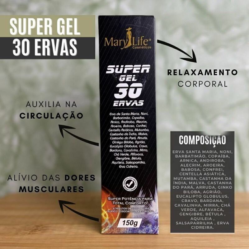 Mary Life Super Gel 30 Ervas 150g | Shopee Brasil