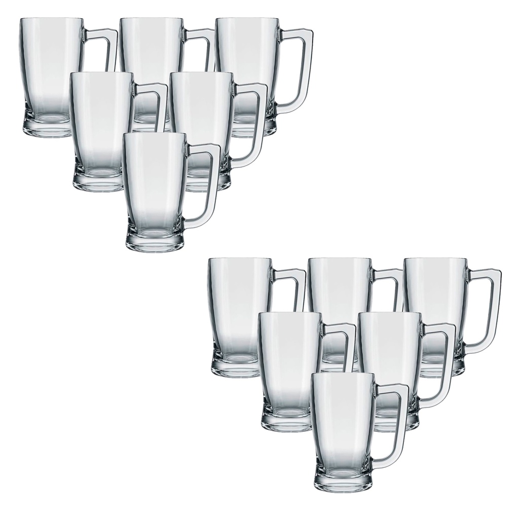 Kit 12 Canecas de Cerveja Taberna 340ml Design Leve e Bonito Nadir Figueiredo | Shopee Brasil