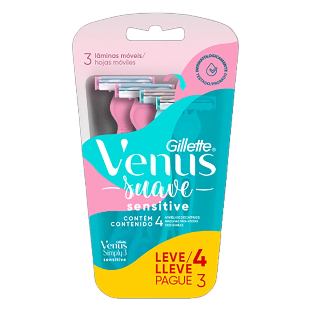 Gillette VENUS SUAVE SENSITIVE - Depilador - Leve 4 e Pague 3 ...