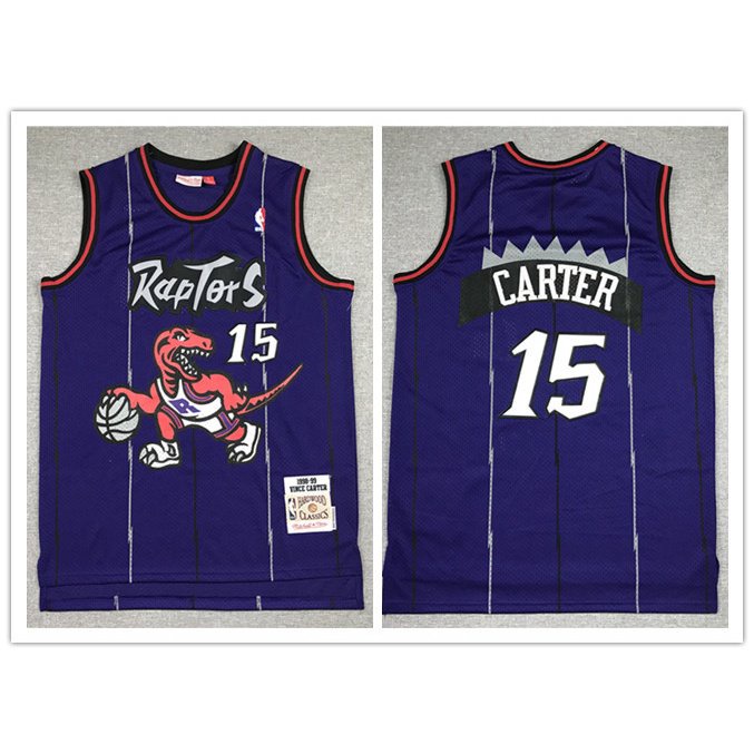 s4Fp [2 Estilos] Camisas N-BA Toronto Raptors 15 # Carter Retro Roxo ...