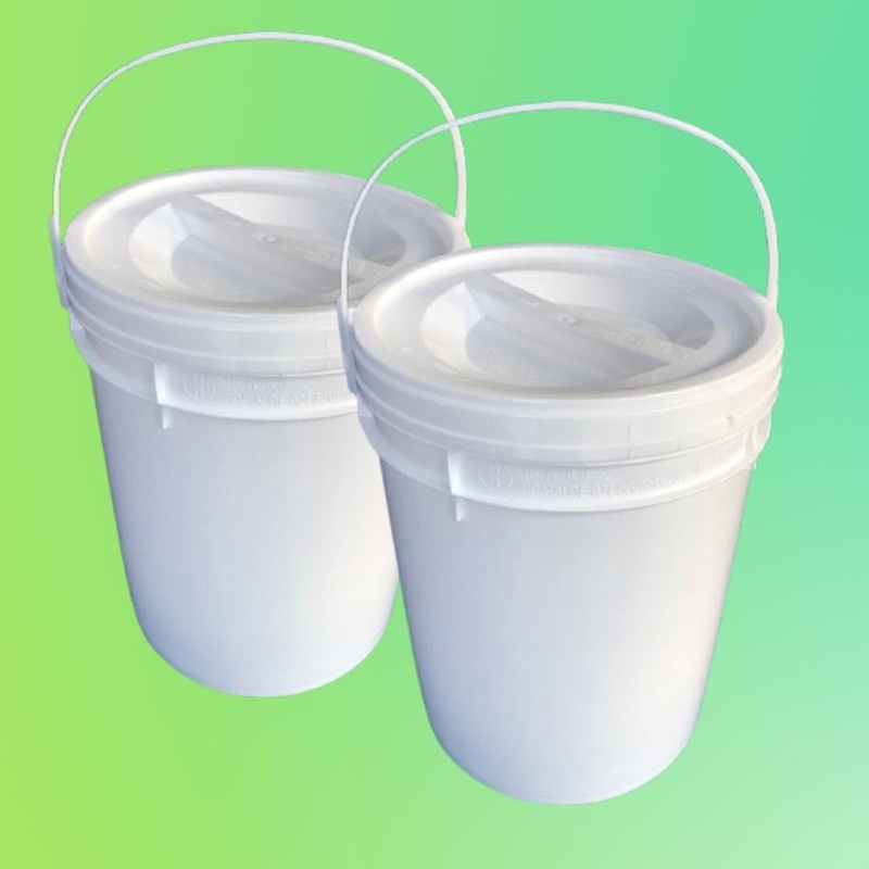 Balde Plástico 12 Litros Tampa Rosca fácil de fechar - Kit 02 Peças ...