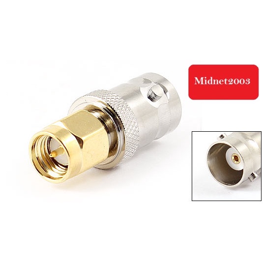 2 Adaptador Conector Bnc Fêmea X Sma Macho | Shopee Brasil