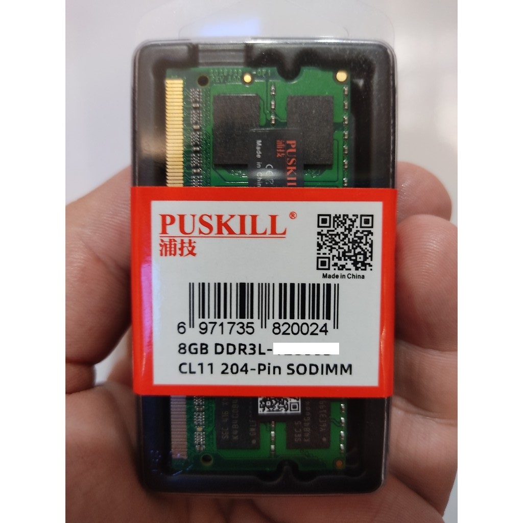 Memória RAM Puskill - DDR3L 1.35V - 8GB - 1600Smhz CL11 204-Pin Sodimm ...