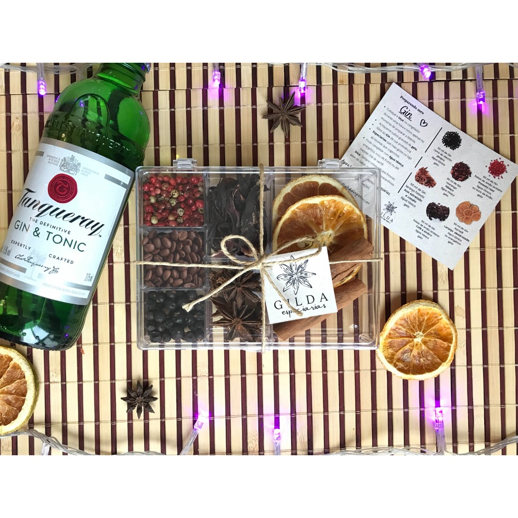 Kit Gin 7 especiarias + receitinhas | Shopee Brasil