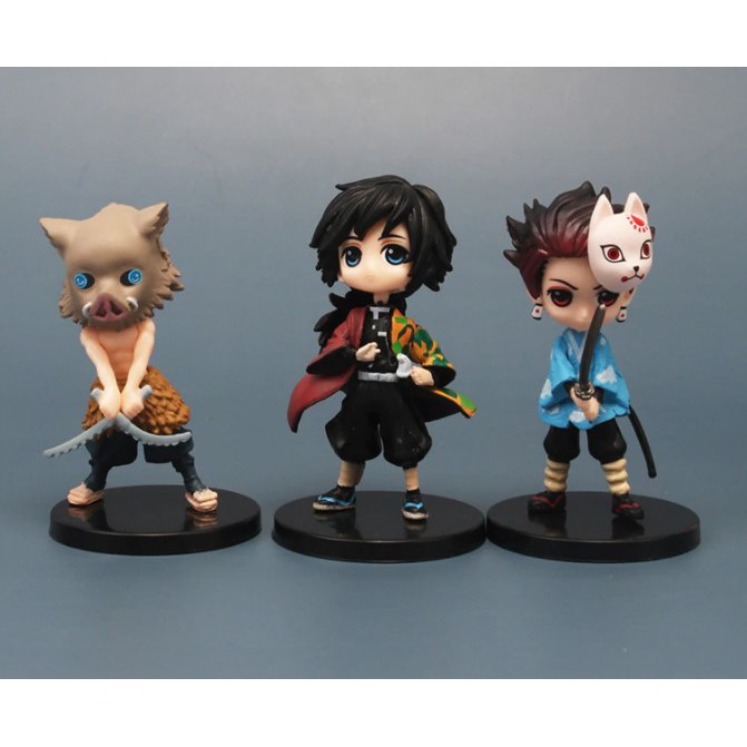 Demon Slayer Kit 3pçs Action Figure Miniatura | Shopee Brasil