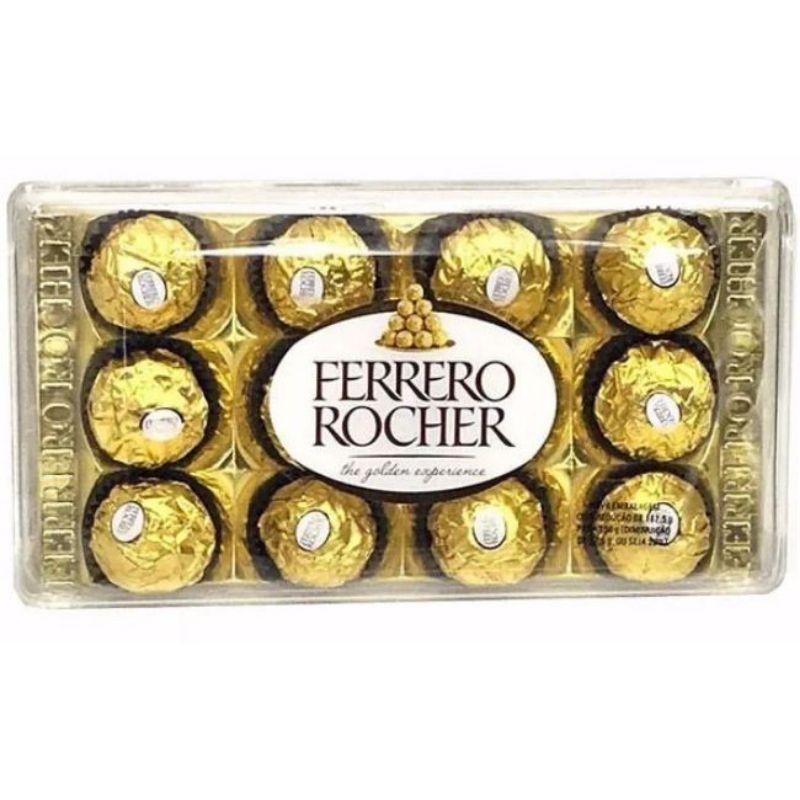 chocolate ferro Rocher com 12 unidades uma delícia viva como se fosse o ...