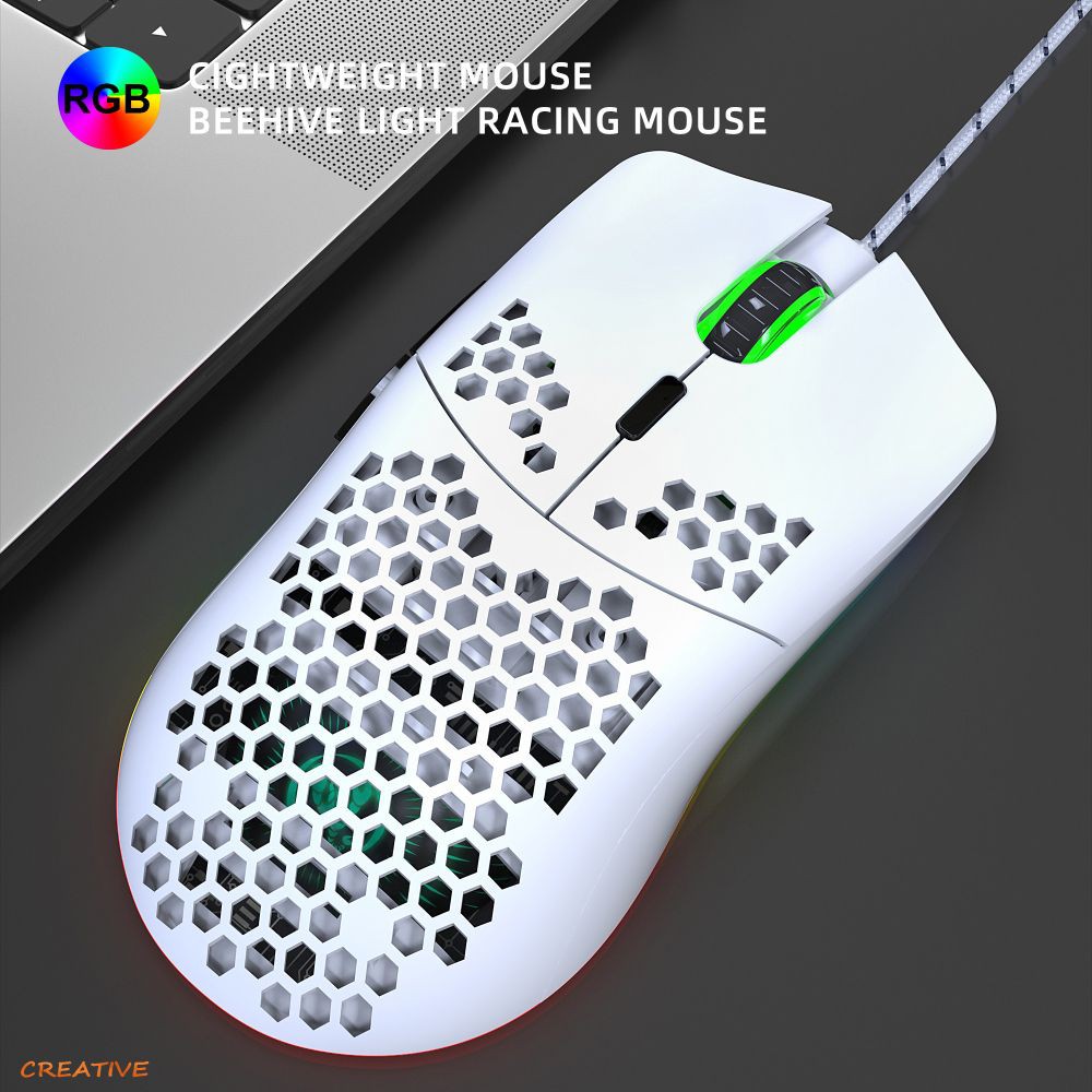 Mouse Gamer Com Fio Hxsj J900 Usb Branco Com Seis Regulável Dpi Design ...