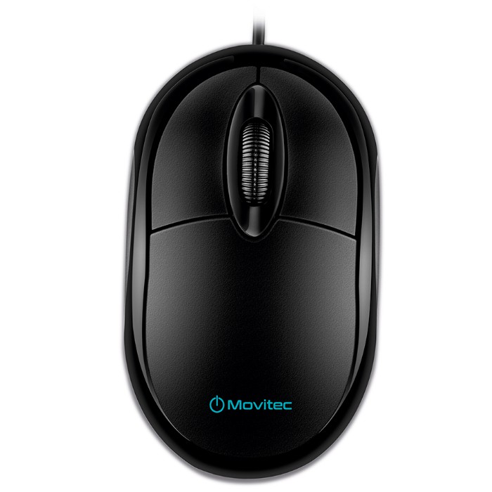 Mouse com Fio Movitec USB OMFC01 1000 DPI Preto | Shopee Brasil