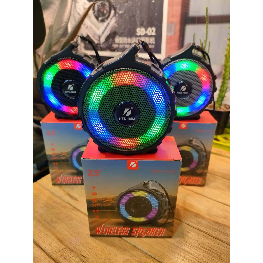 super caixa de som KTS 1662 com led RGB portátil som forte | Shopee Brasil