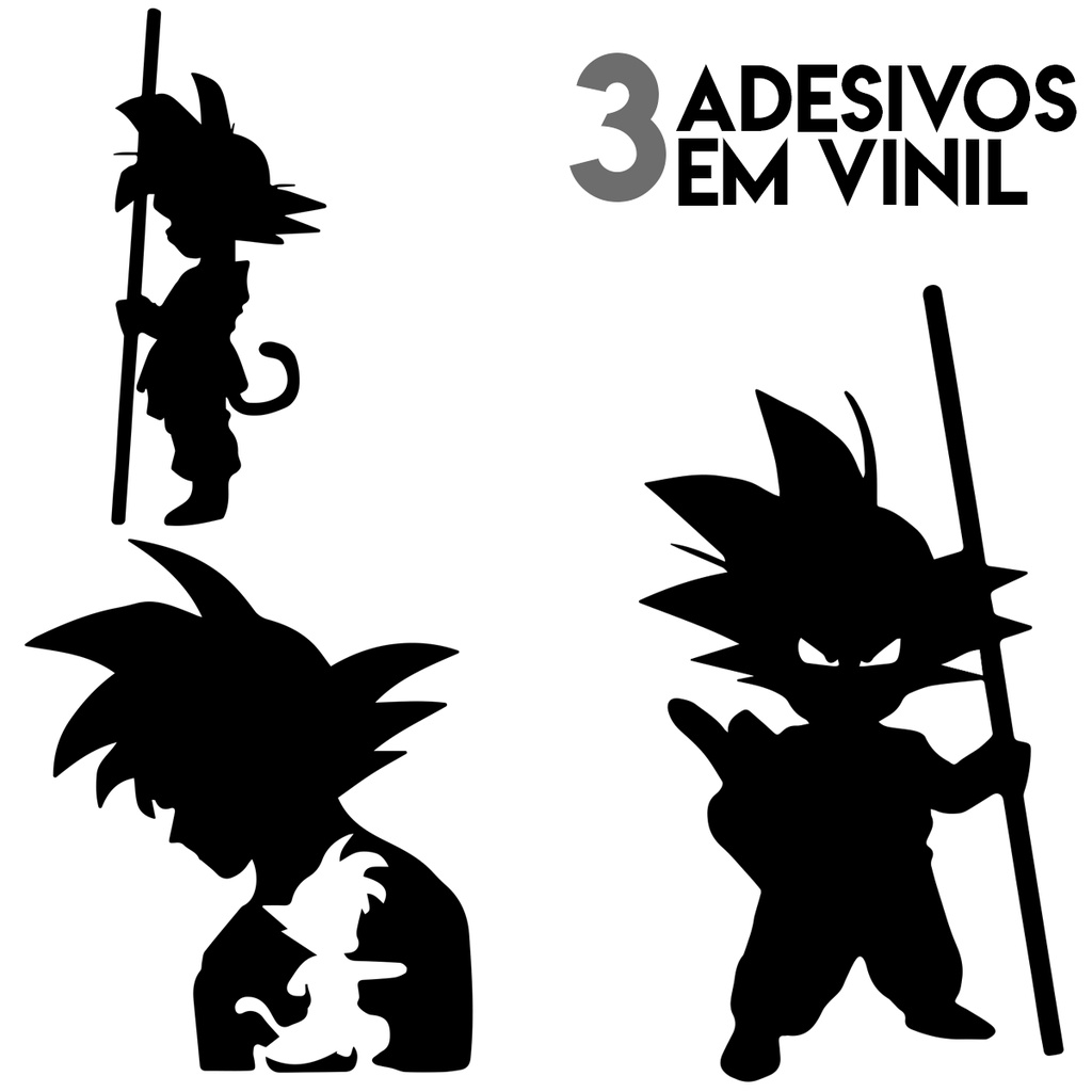 Kit_3_Anime_Dragon_Ball_Anime_manga_Goku_Kakaroto_exvlusivo_minimalista ...
