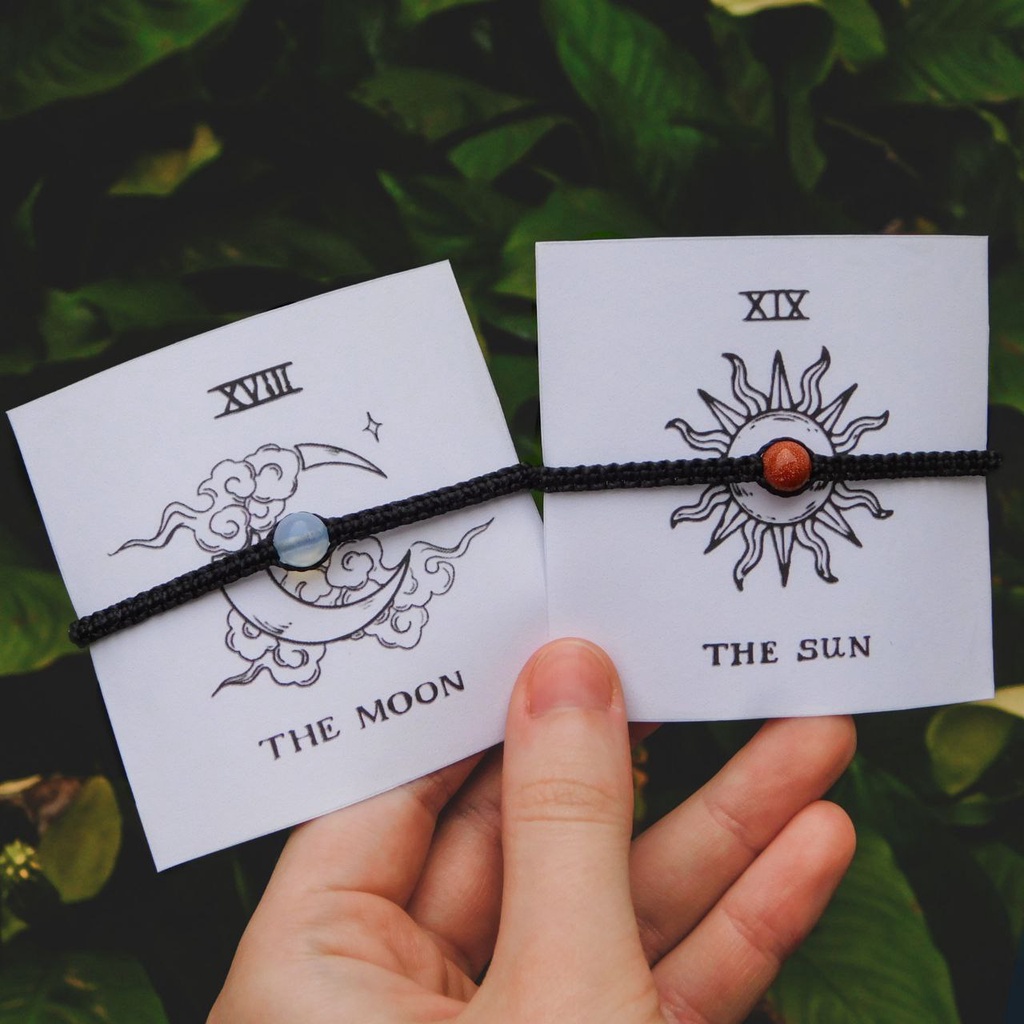 Par de Pulseiras Sol e Lua | Shopee Brasil