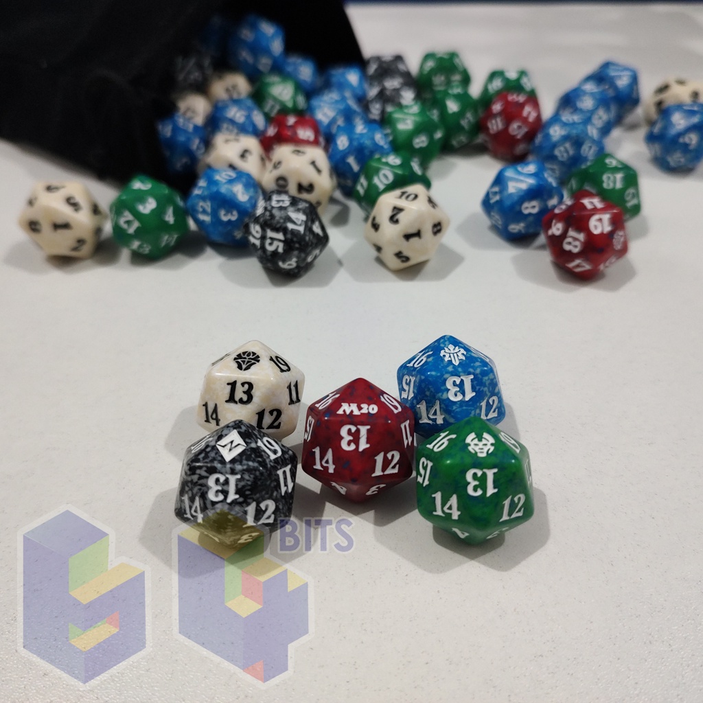 Dado Avulso Spindown RPG D20 MTG Magic The Gathering 5 Cores Várias ...