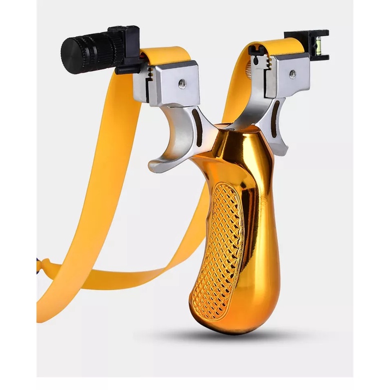 Estilingue Atiradeira Badoque Profissional com mira Laser e Nível ...