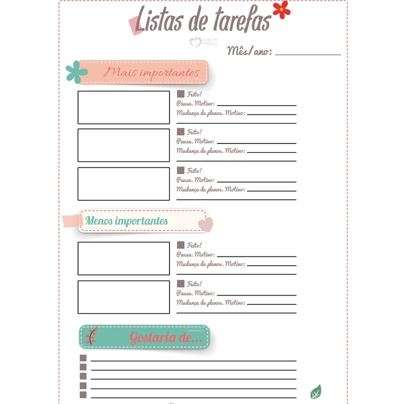 Bloco com lista de Tarefas de Mesa - Planner Diario A5 - 21x14 cm ...