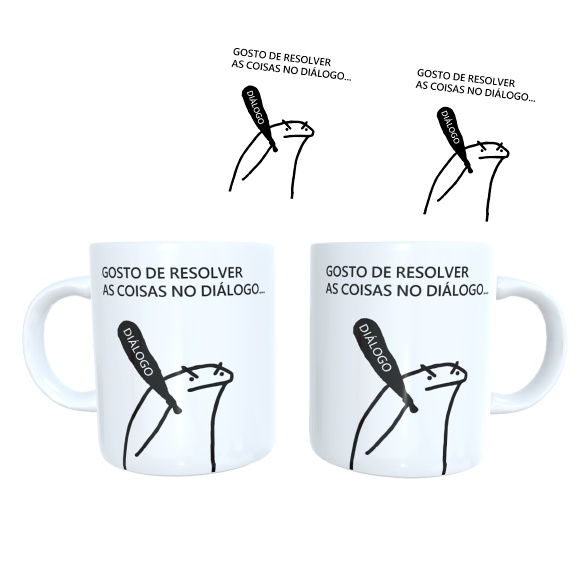 Caneca de Porcelana- Flork Diálogo | Shopee Brasil