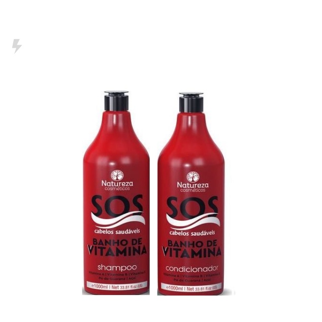 Natureza Cosméticos SOS Banho de Vitaminas Shampoo e Condicionador ...