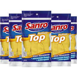Luvas Latex multiuso Sanro (Tam/P) | Shopee Brasil