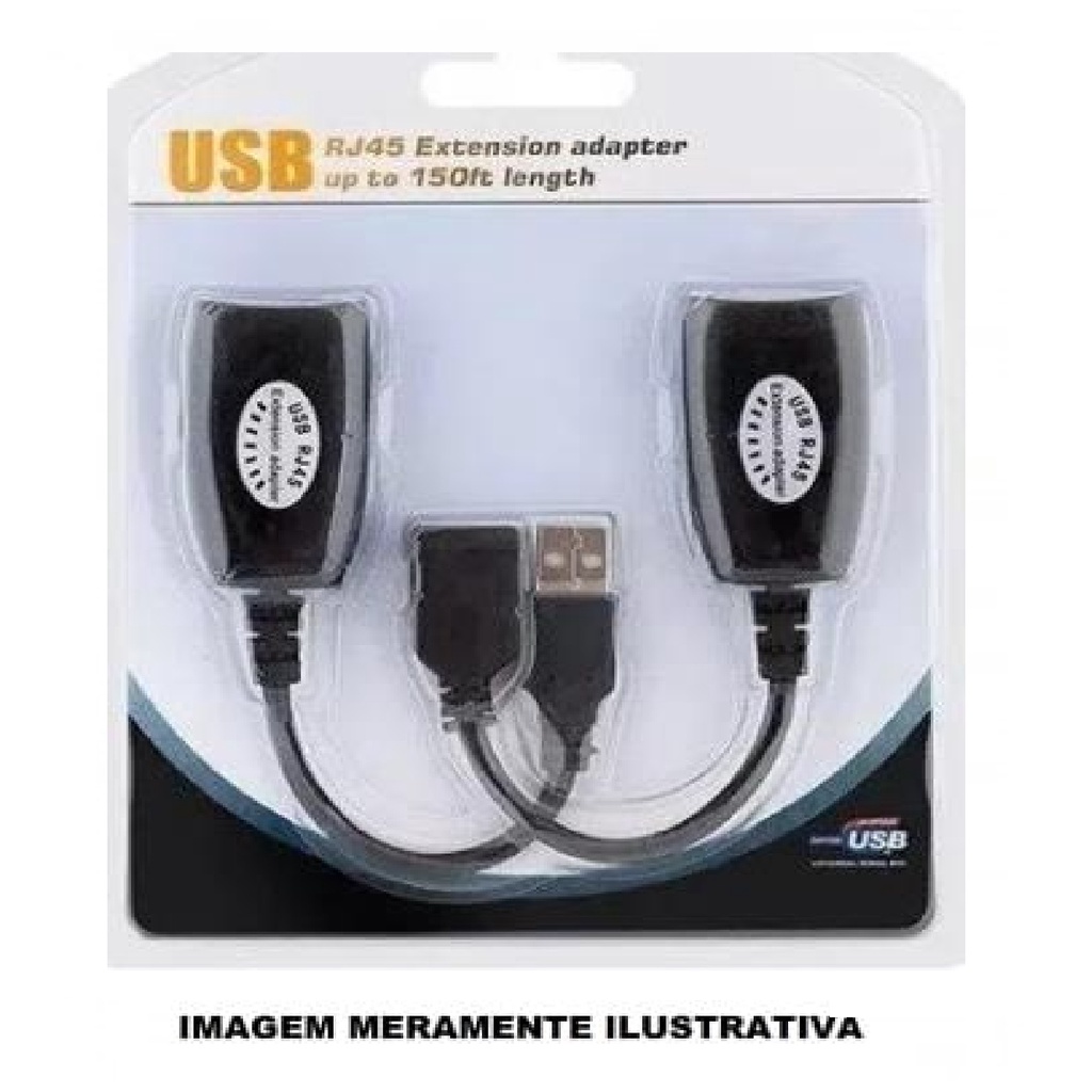 ADAPTADOR EXTENSOR RJ45 USB 50 METROS | Shopee Brasil