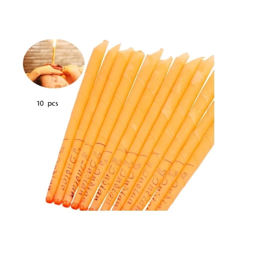 Kit 10 Velas Cone Chinês Canudos Hopi Limpa Cera Ouvido | Shopee Brasil