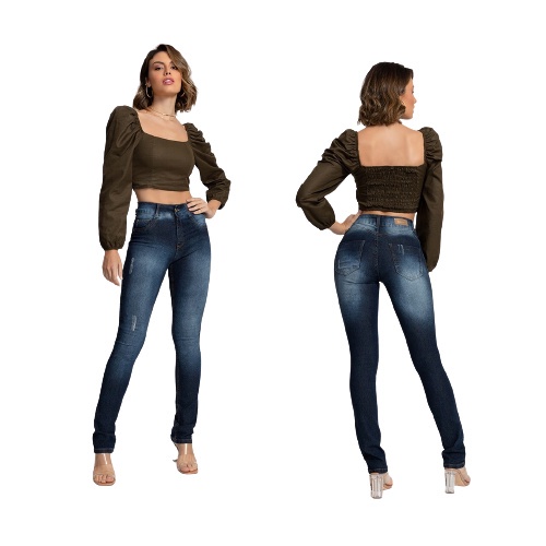 Calça Feminina Cal Fit Biotipo Jeans | Shopee Brasil