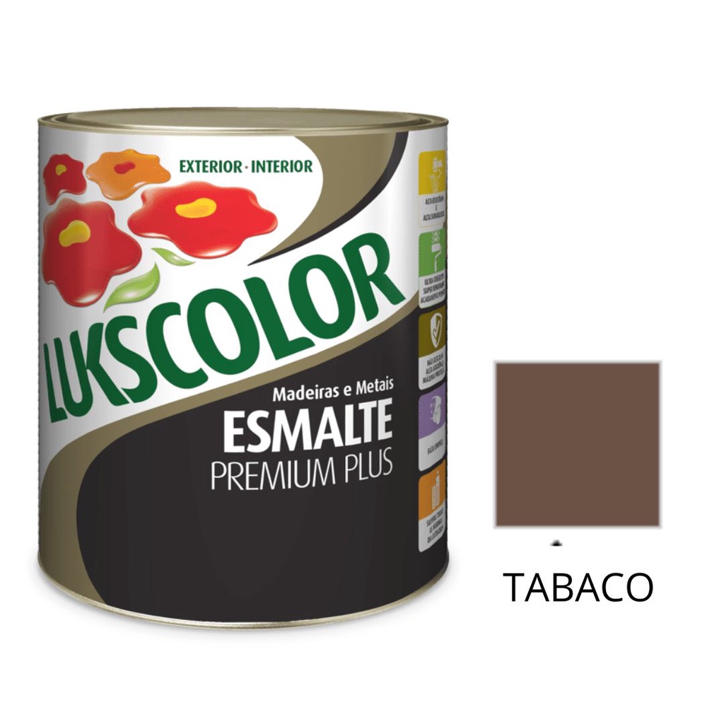 Tinta Esmalte Base Solvente Cor Tabaco Lukscolor 900ml | Shopee Brasil