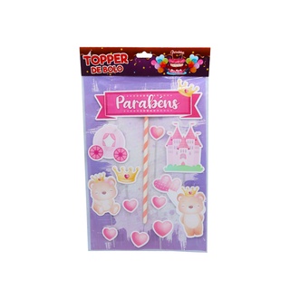 Topper de Bolo Mesversário 4 Meses Ursinha Princesa | Shopee Brasil